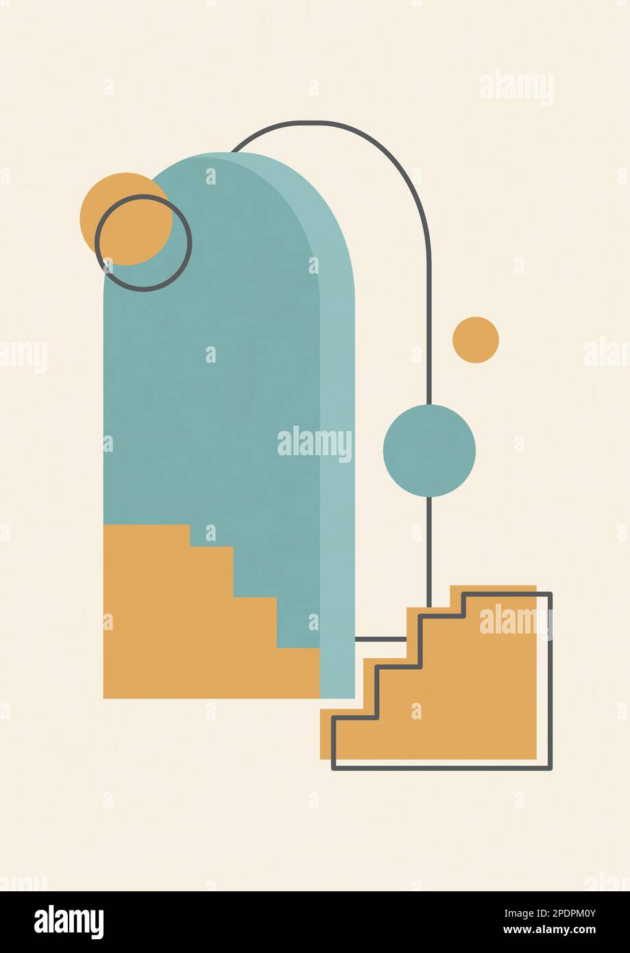 Mid century modern orange door Stock Vector Images - Alamy