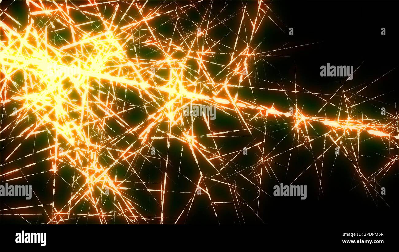Orange glow particle in fractal noise. 2D layout illustration Stock ...