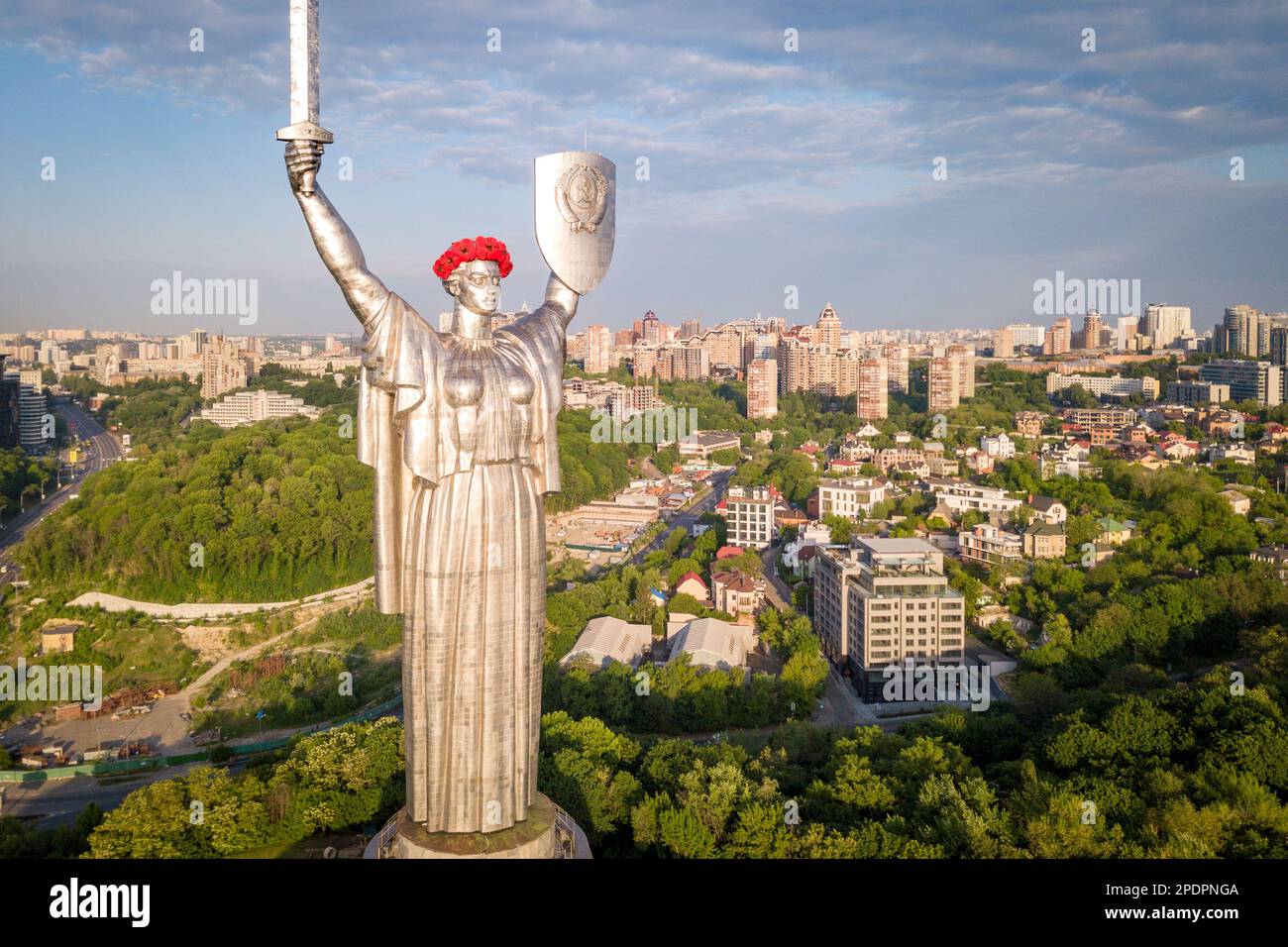Kyiv, Ukraine - May 2018: Mother Motherland monument in Kyiv ...