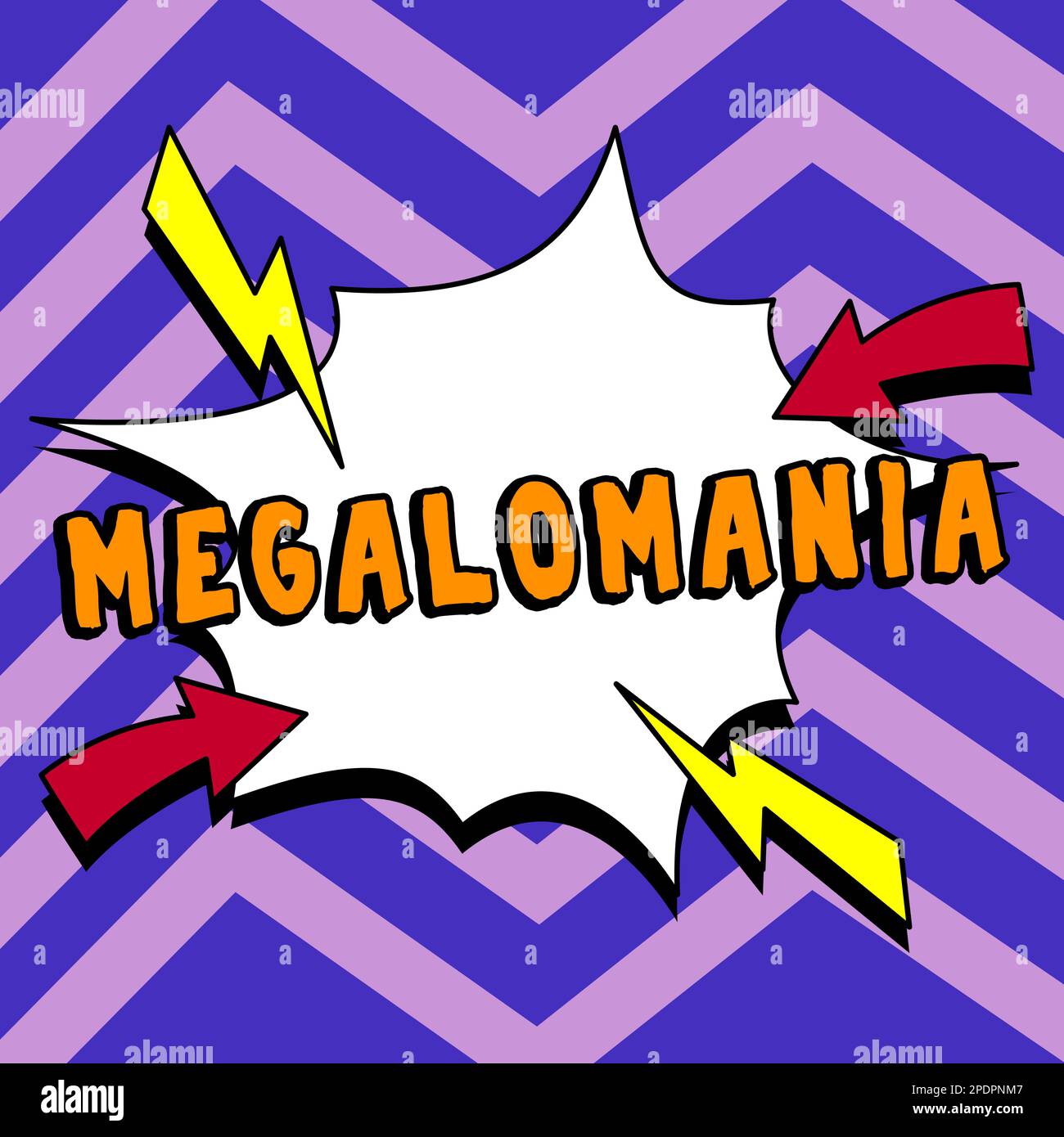 Hand writing sign Megalomania. Concept meaning mental illness that is ...