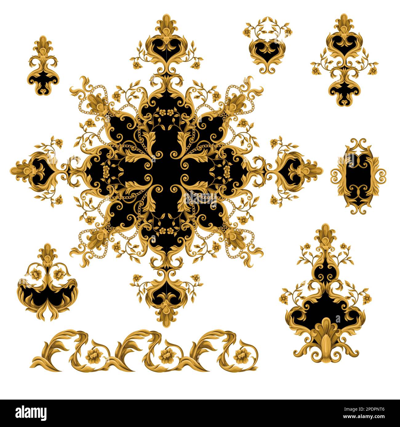 Baroque flower Cut Out Stock Images & Pictures - Alamy