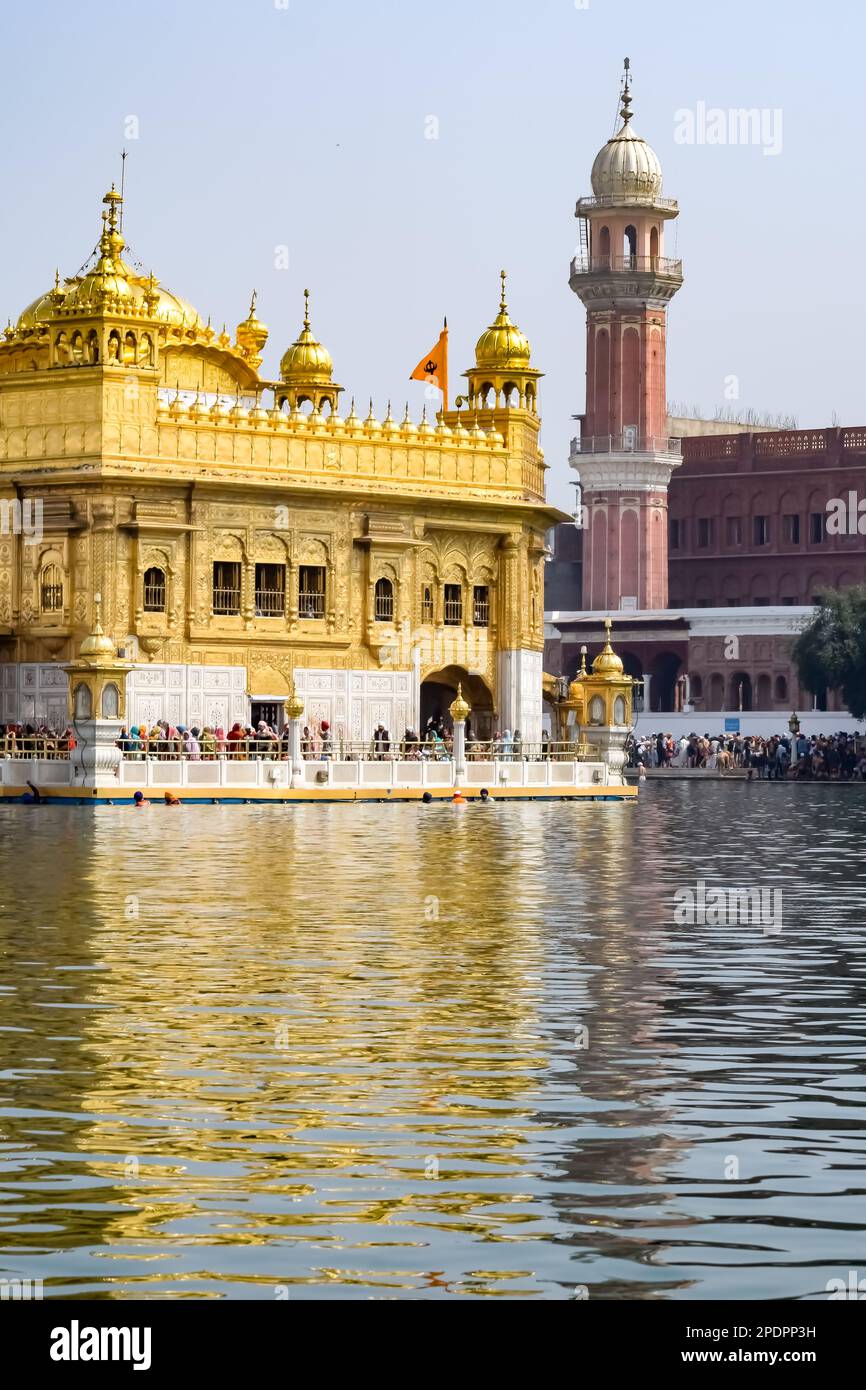 Beautiful view of Golden Temple (Harmandir Sahib) in Amritsar, Punjab ...