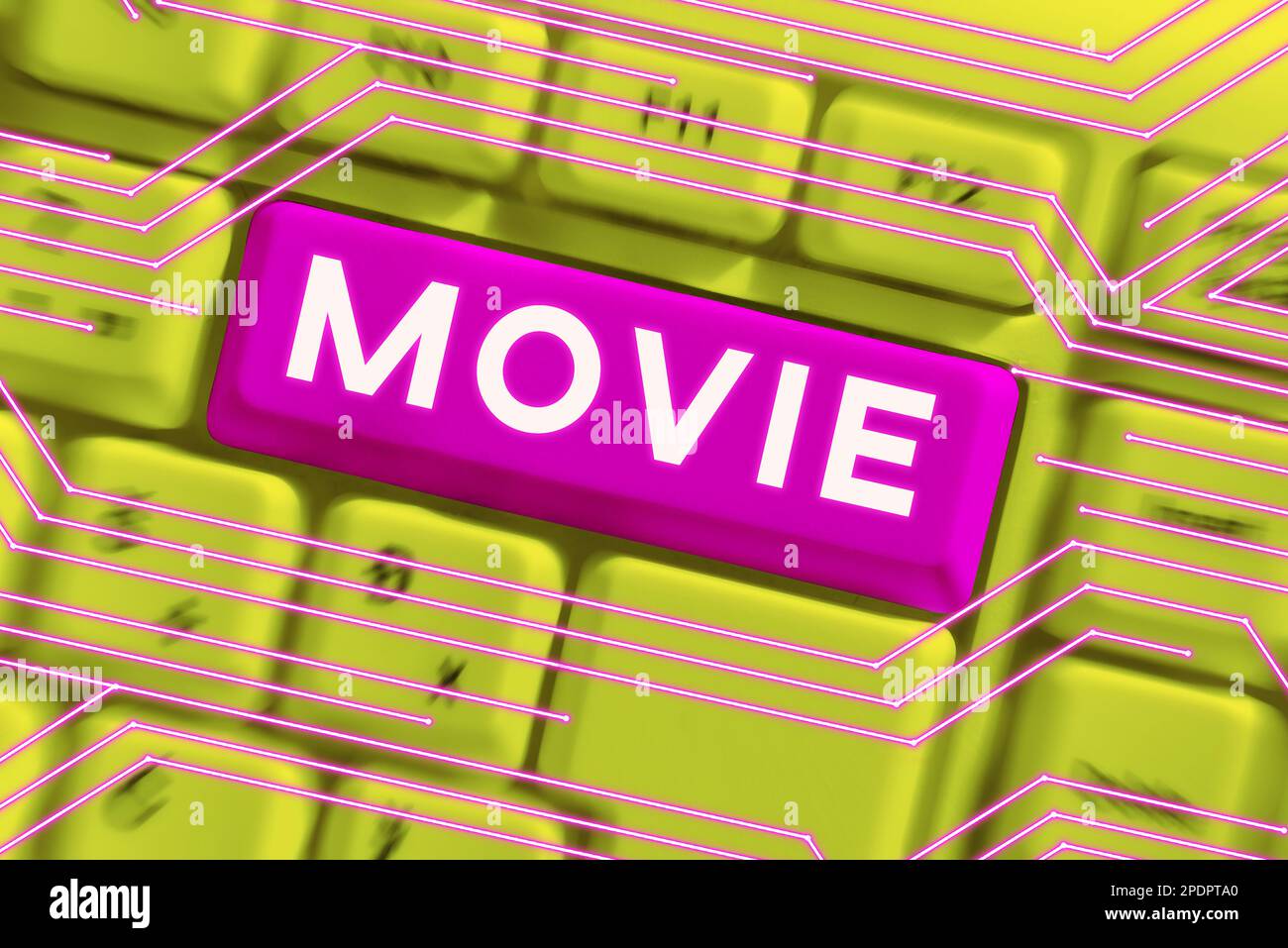 Hand writing sign Movie. Word Written on Cinema or television film ...