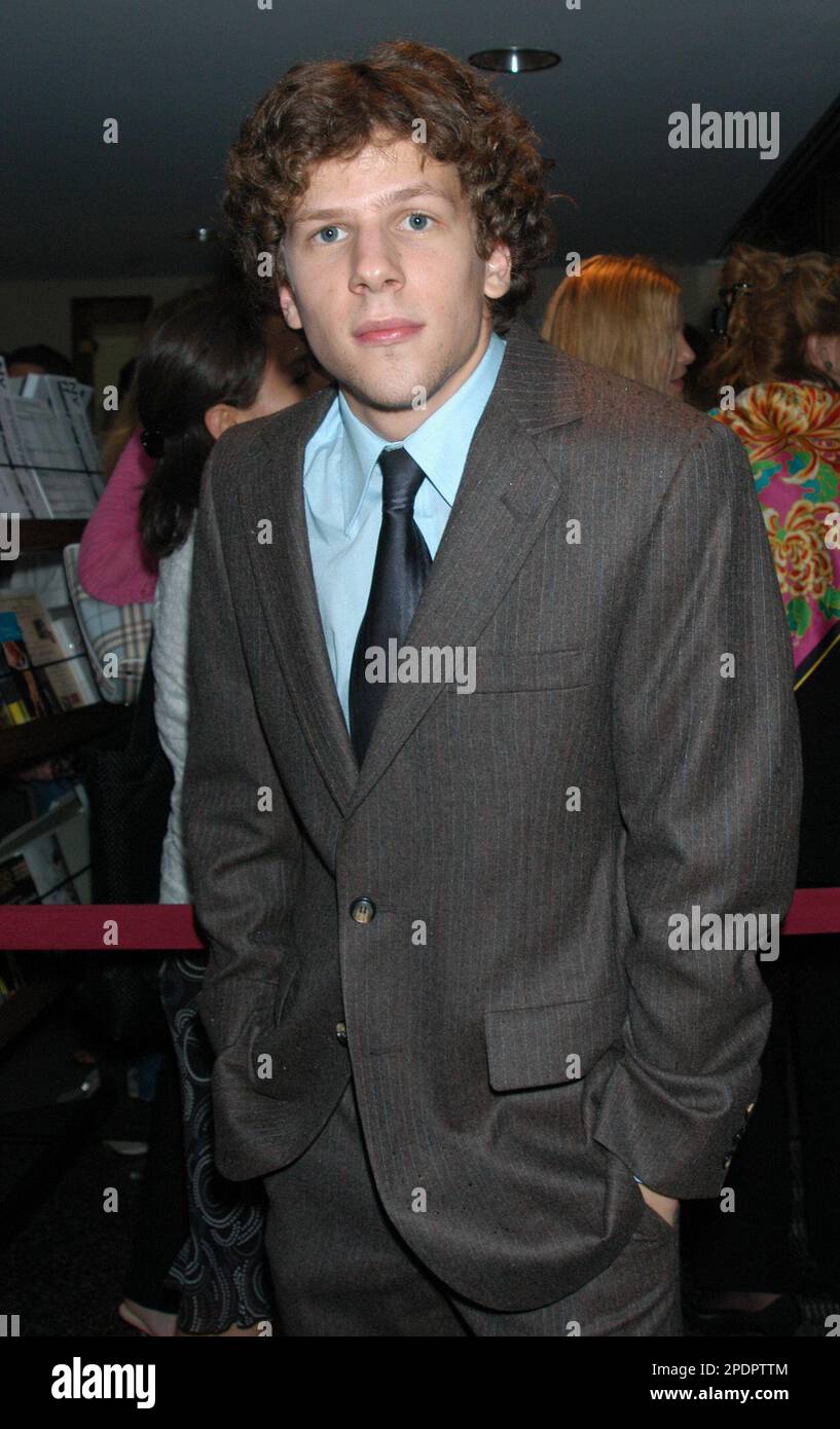 Actor Jesse Eisenberg arrives at Lincoln Center in New York for the ...