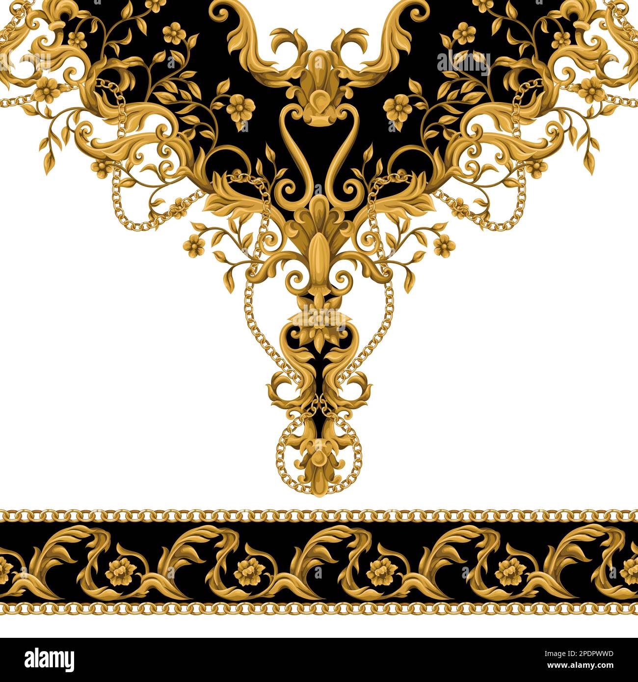 Baroque flower Cut Out Stock Images & Pictures - Alamy