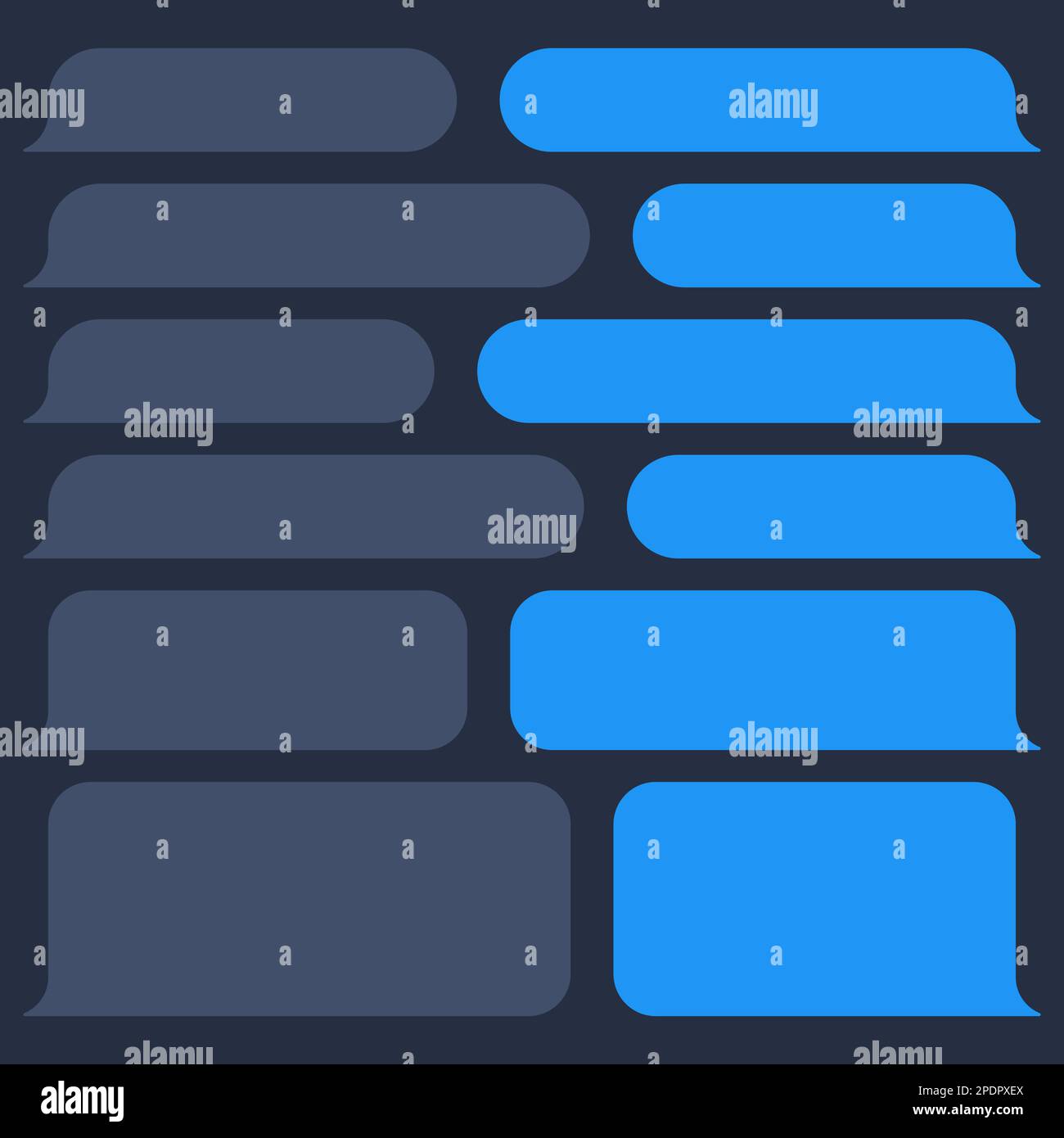Blank various message bubbles. Chat or messenger speech bubble. SMS ...