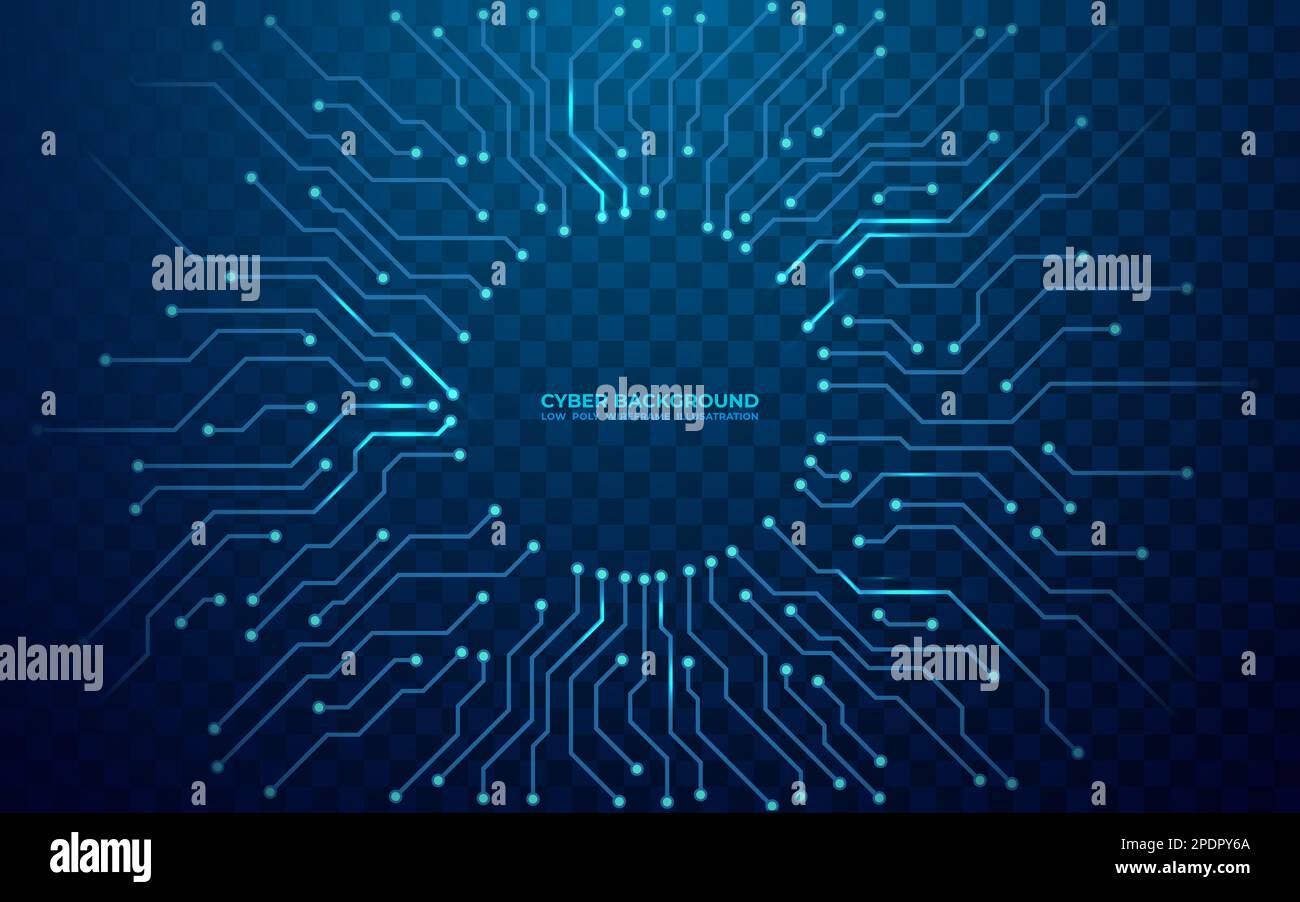 Abstract digital circuit board in blue. Cyber background Stock Vector ...