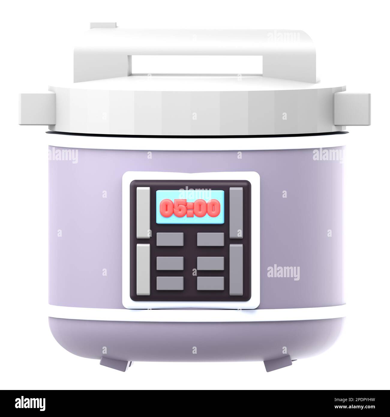 3d rice cooker isolated with white background Stock Photo - Alamy