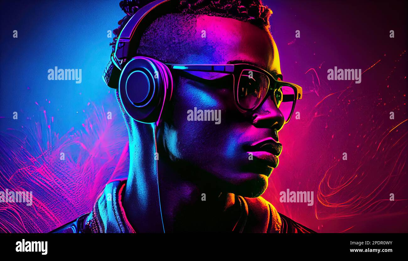 disc jockey dj african male Stock Photo - Alamy