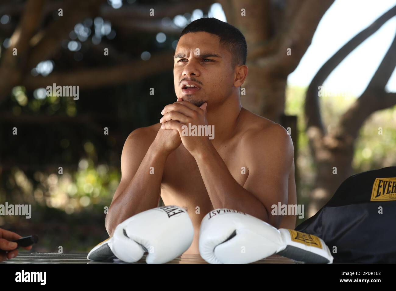 Former Olympic boxer Alex Winwood poses for a portrait at Kinscliff in ...