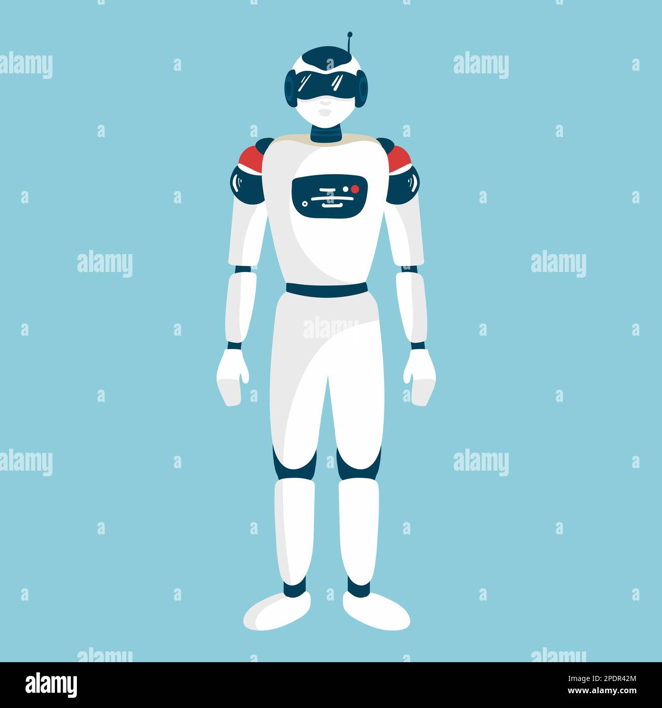 Alien robots, future technology cartoon characters. Robotic life forms ...