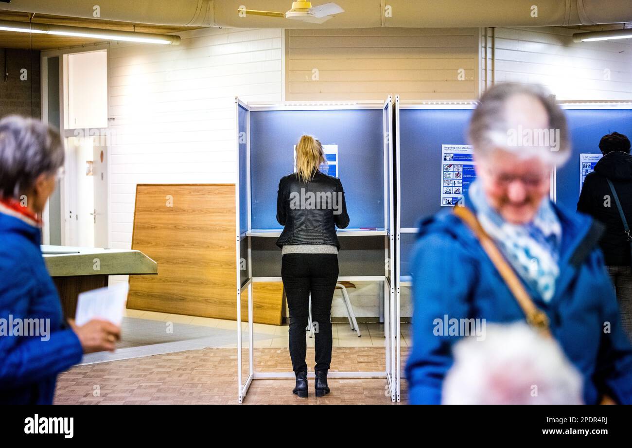 OSS - SP leader Lilian Marijnissen casts her vote for the provincial ...
