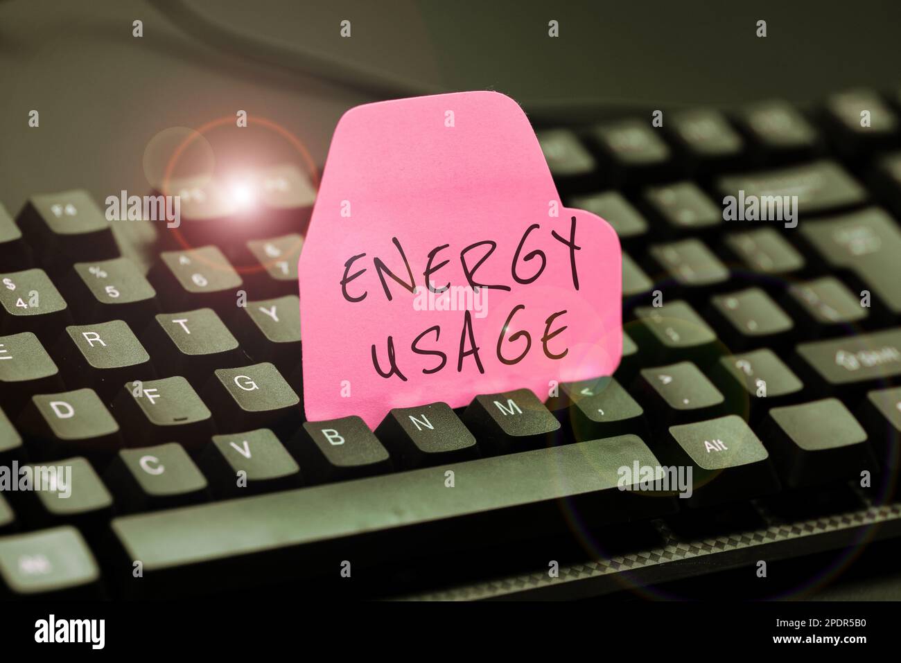 Writing Displaying Text Energy Usage Word Written On Amount Of Energy Consumed Or Used In A