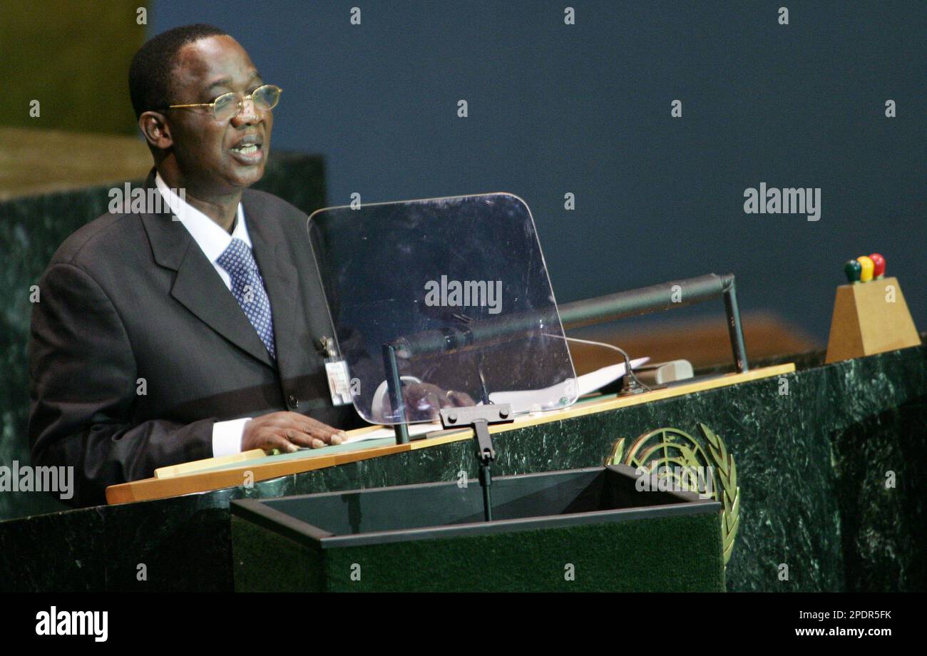Cote d'Ivoire's Foreign Minister Mamadou Bamba addresses the United ...