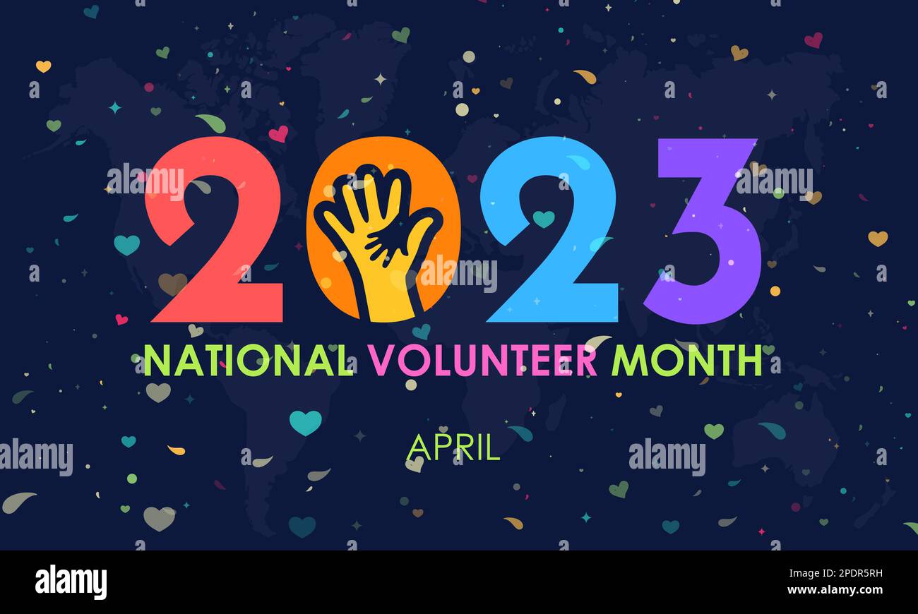 2023 Concept National Volunteer Month Volunteers Communities Awareness