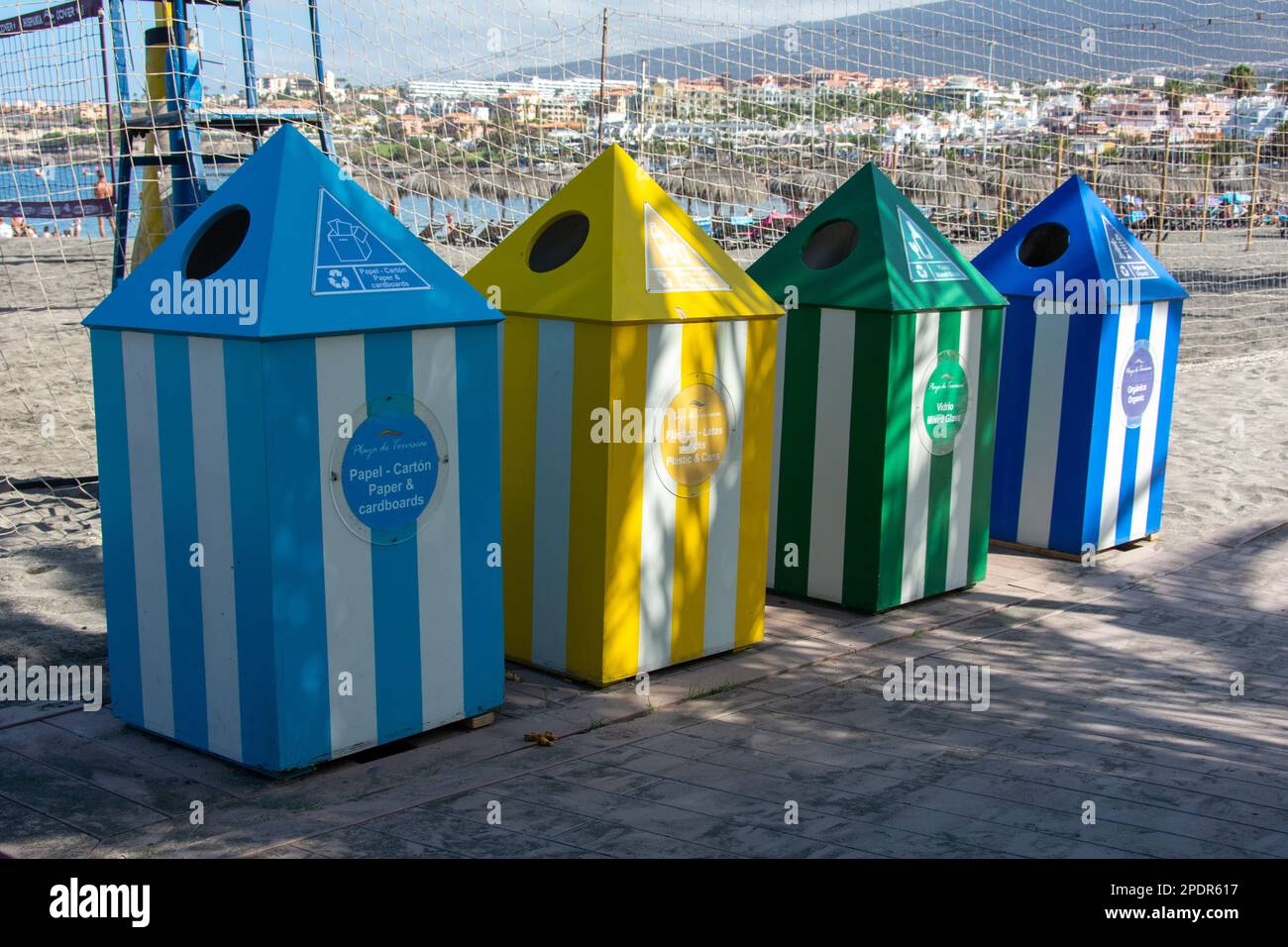 Waste bins for separating waste into 4 different containers, of ...