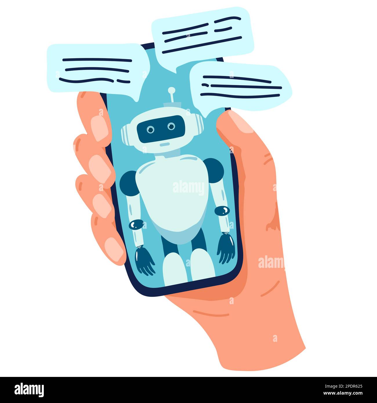 Alien robots, future technology cartoon characters. Robotic life forms ...