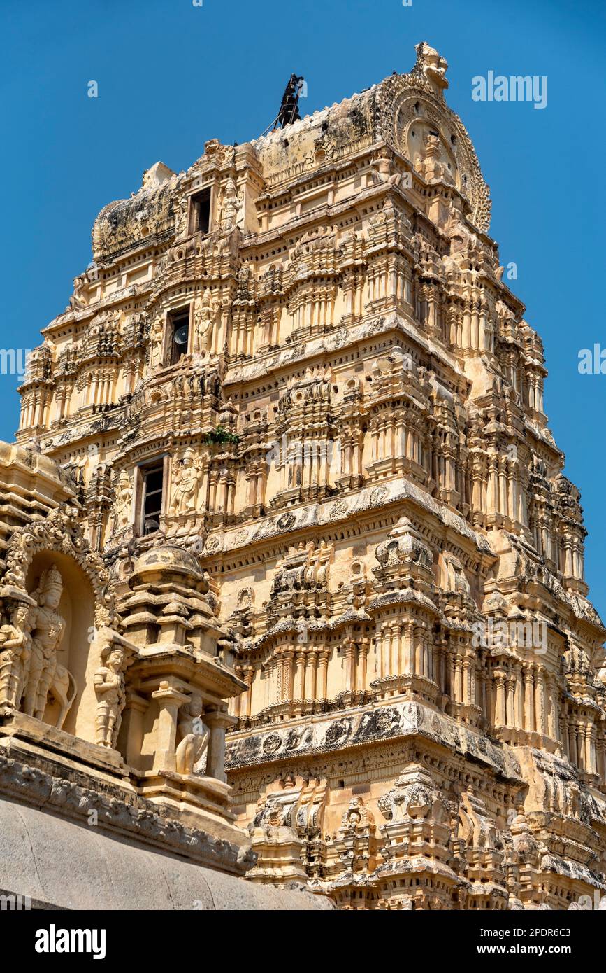 Virupaksha Temple dedicated to lord Shiva is located in Hampi in ...