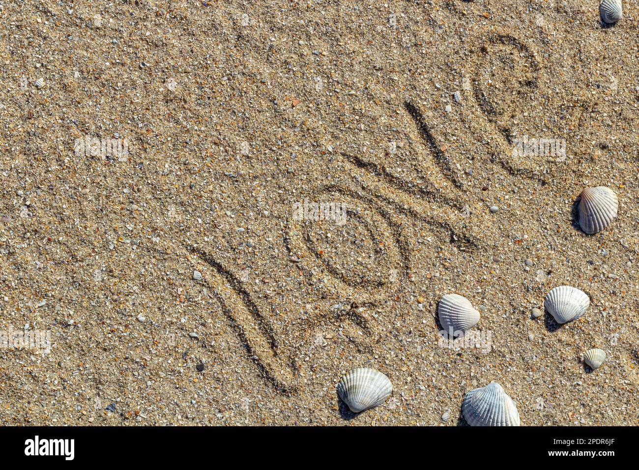 love message written in sand Stock Photo - Alamy