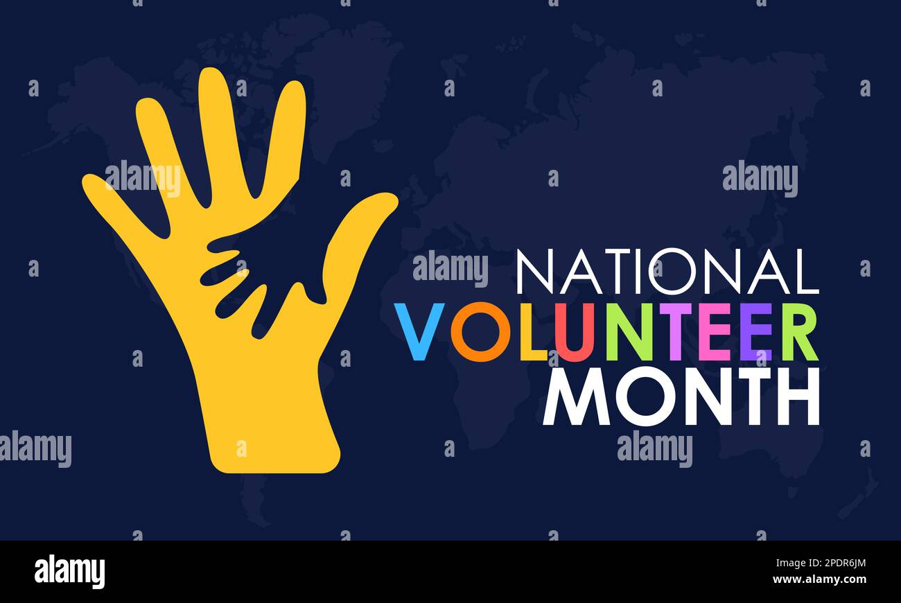 National Volunteer Month Volunteers Communities Awareness Concept