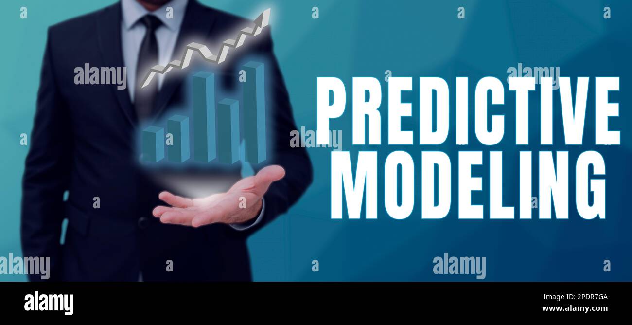 Text showing inspiration Predictive Modeling. Concept meaning maintenance strategy driven by ...