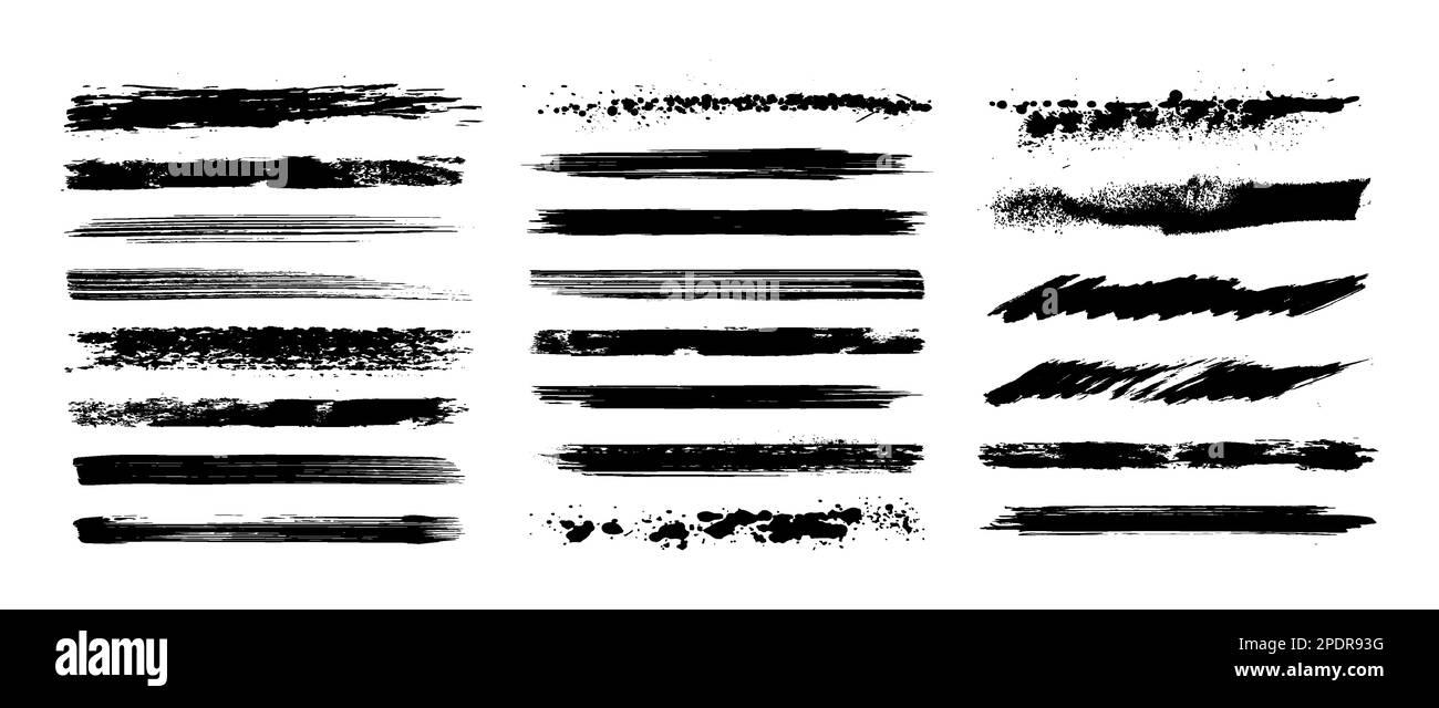 Great artistic ink box. Texture set. Brush stroke Stock Vector Image ...