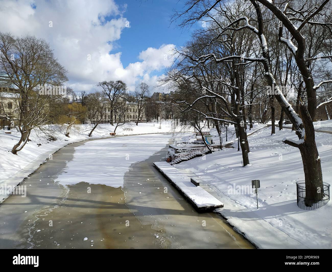 Spring view of the Riga City Canal Stock Photo - Alamy