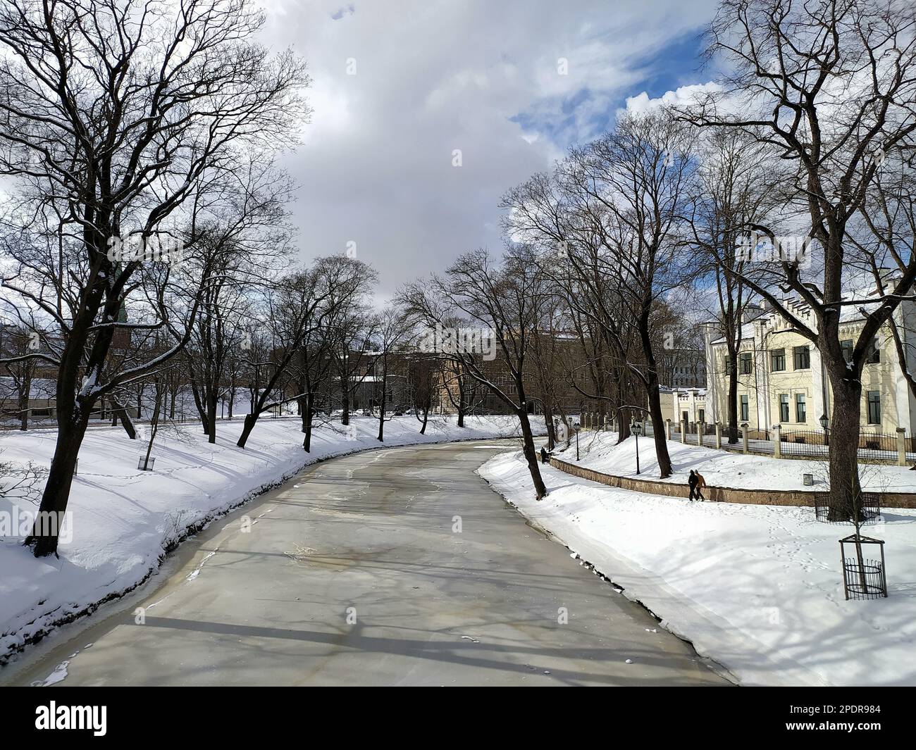 Spring view of the Riga City Canal Stock Photo - Alamy