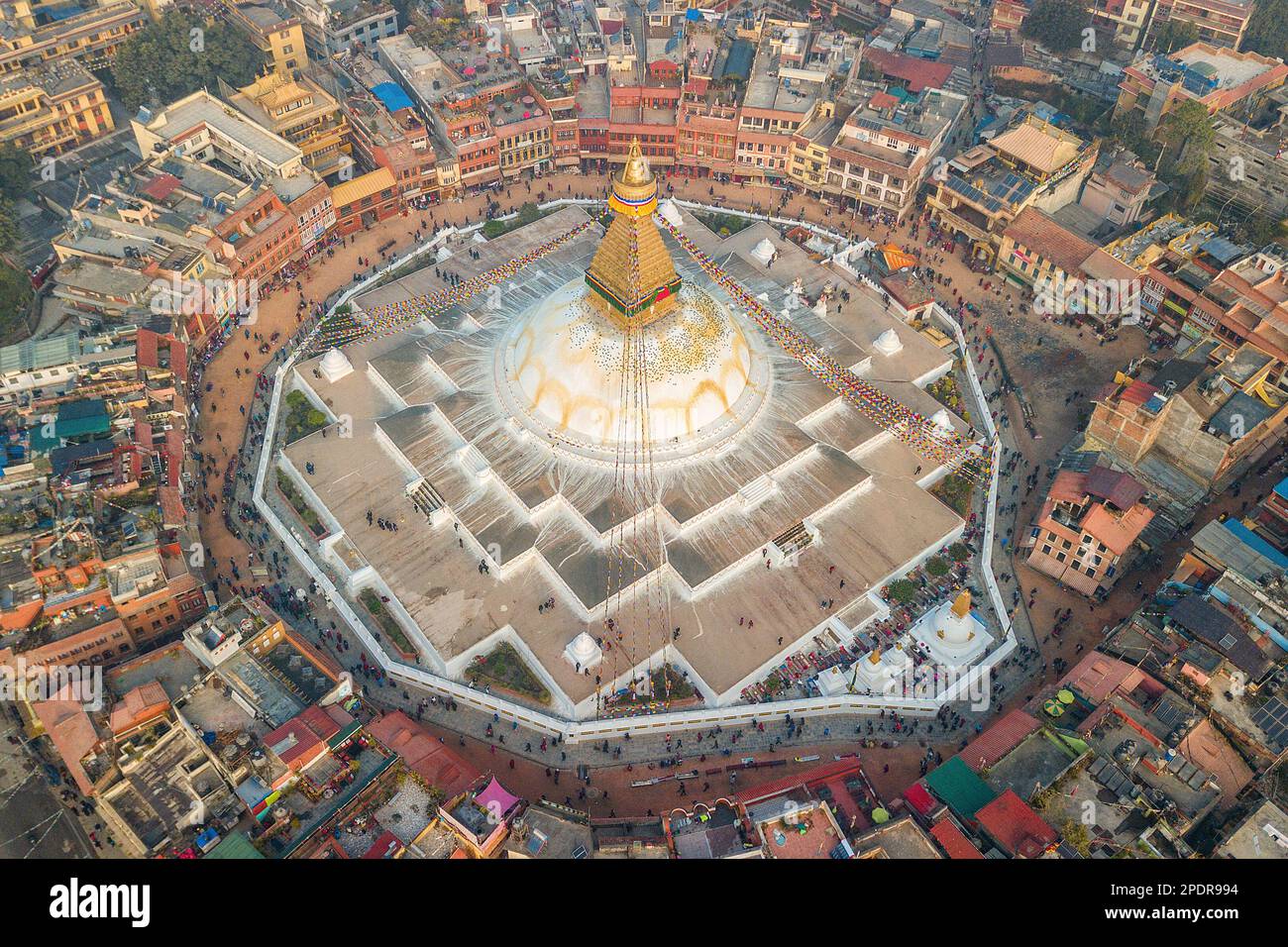 Bouddhanath Stupa. Nepal. Kathmandu. View from above Stock Photo - Alamy