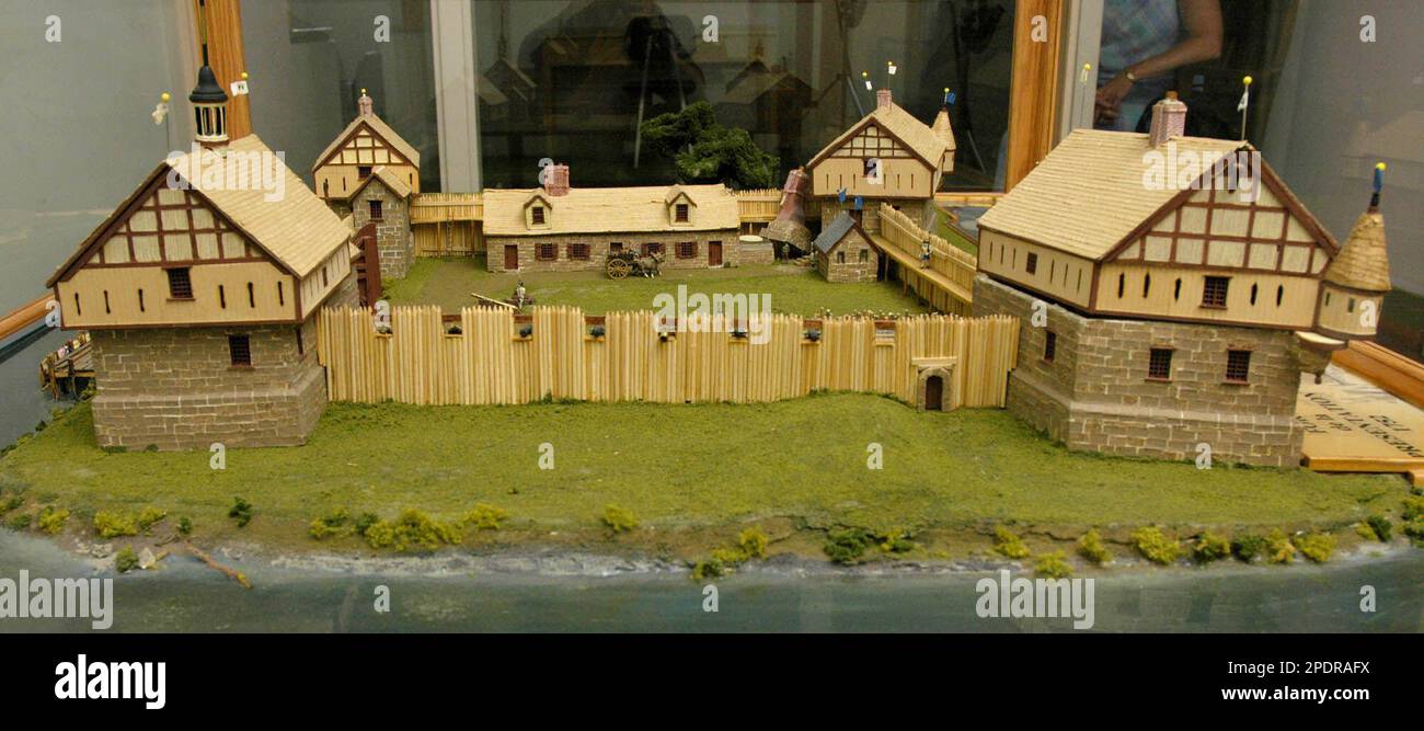 ** ADVANCE FOR SEPT. 25 ** A model of the Fort la Presentation is shown ...