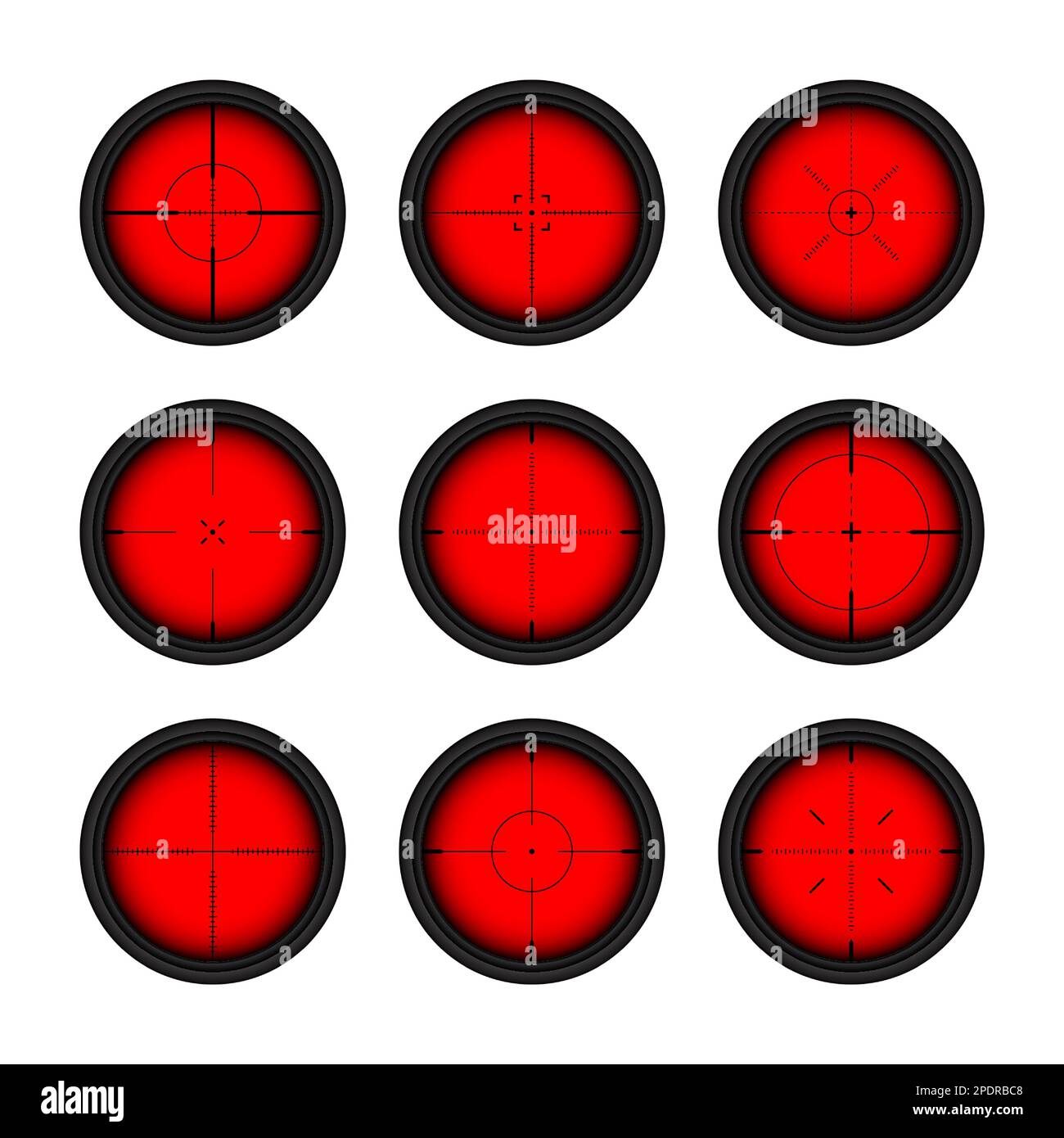 Various weapon thermal infrared sights, sniper rifle optical scopes ...