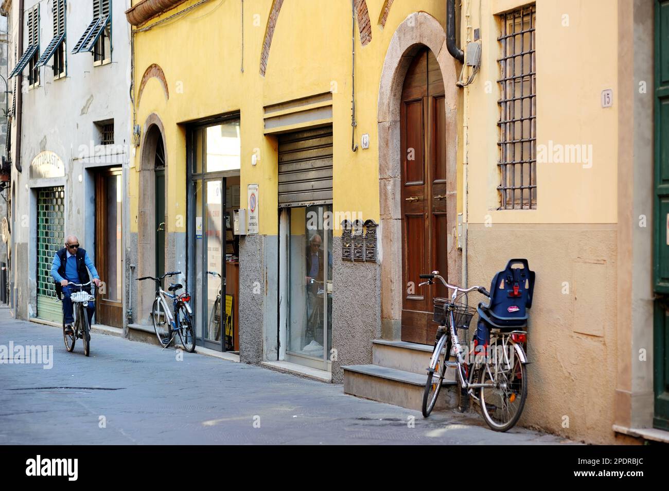 LUCCA, ITALY - MAY 2011: Beautiful medieval streets of Lucca city ...