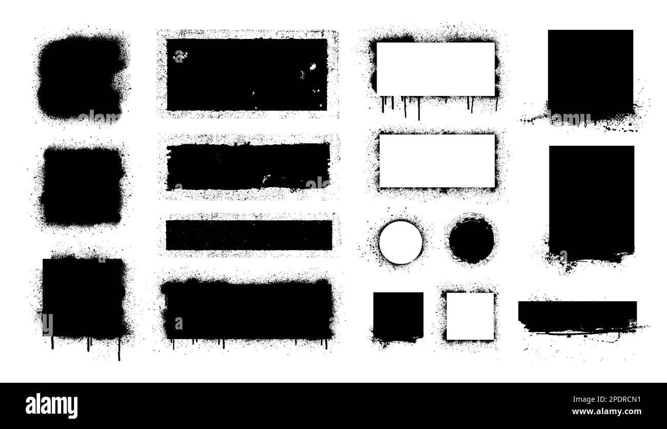Paint grunge frames compositions for texting boxes Stock Vector Image ...