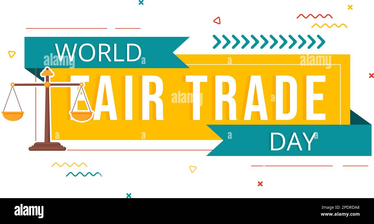 World Fair Trade Day Illustration with Scales Digitally, Climate ...