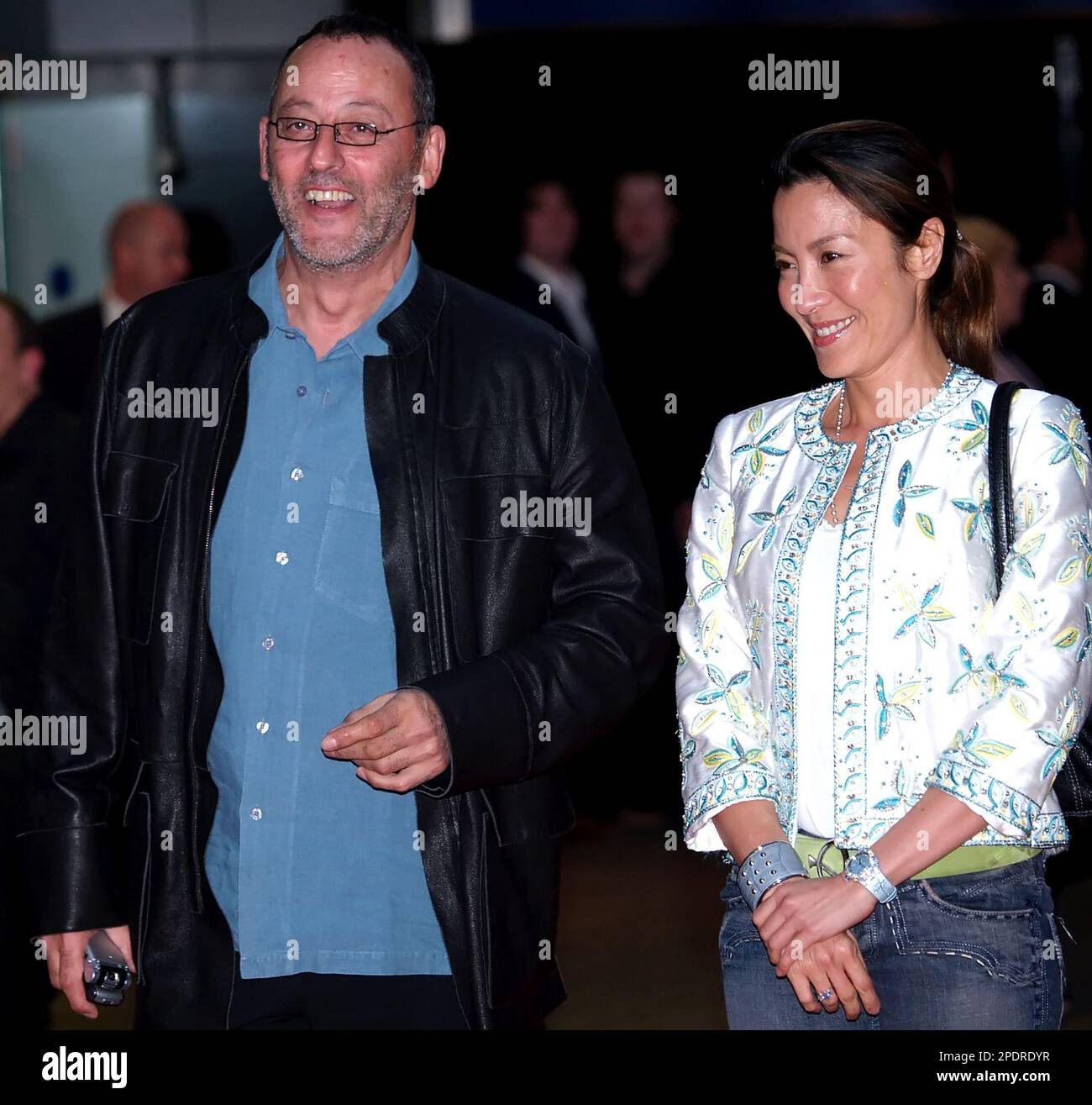 Actress Michelle Yeoh arrives with French actor Jean Reno for the ...