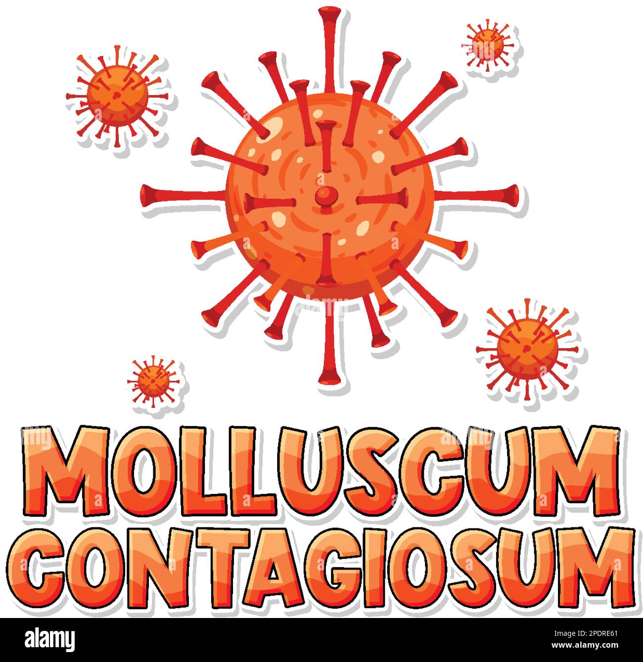 Molluscum contagiosum virus on white background illustration Stock ...