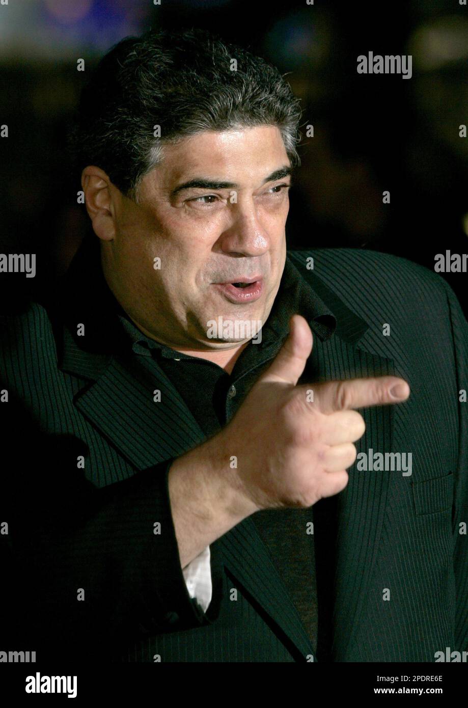 Cast member U.S. actor Vincent Pastore arrives at the world premiere of ...