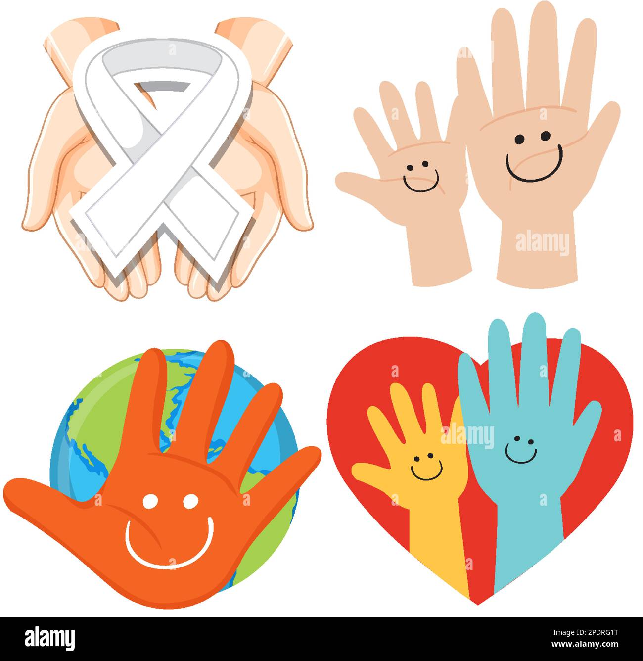 Hand with smile vector concept illustration Stock Vector Image & Art ...