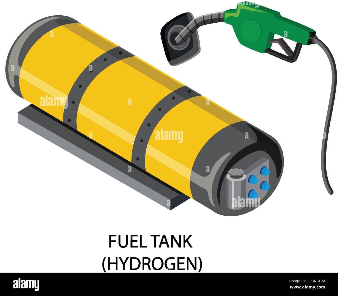 Fuel Tank (Hydrogen) Object Isolated illustration Stock Vector Image ...