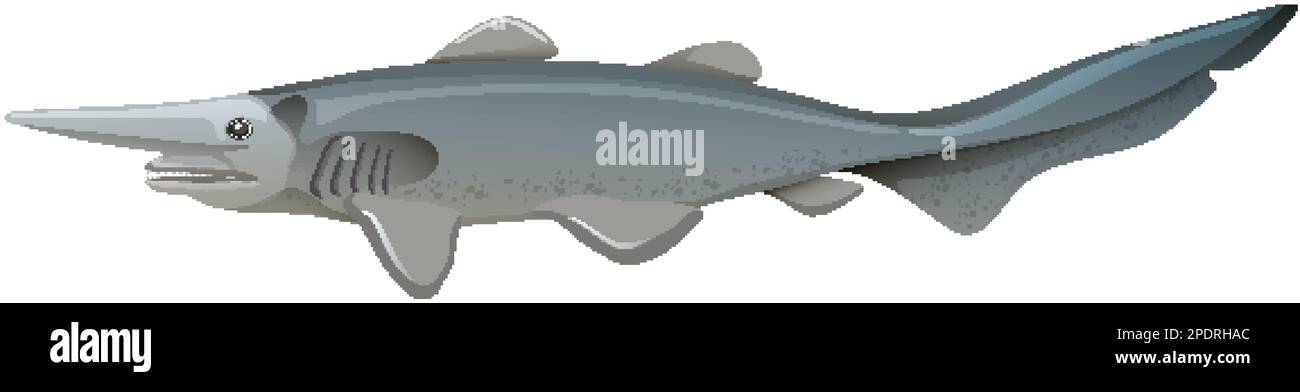 Deep sea creatures goblin shark illustration Stock Vector Image & Art - Alamy