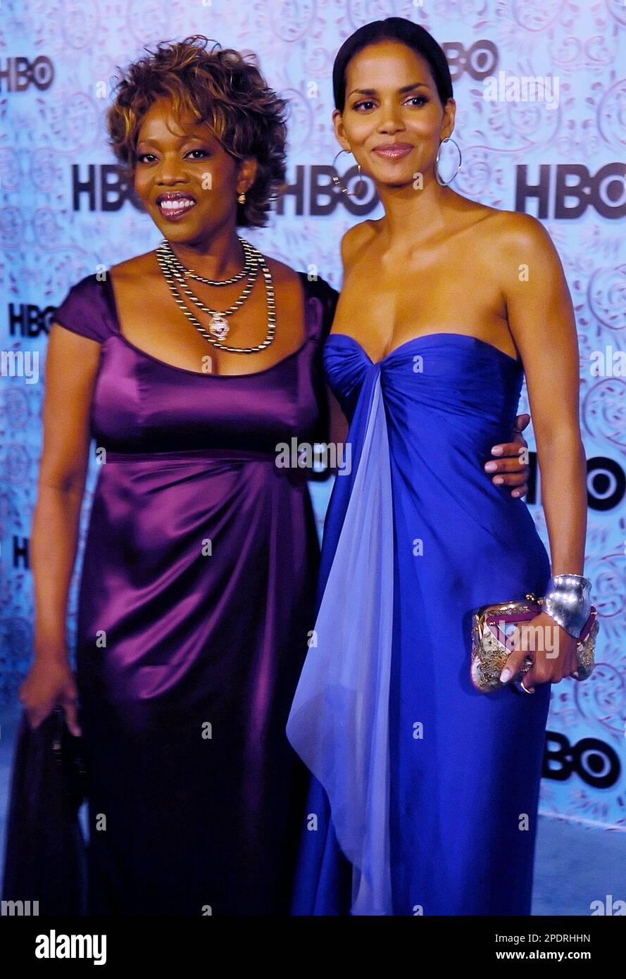 Alfre Woodard, left, and Halle Berry pose together at HBO's post-Emmys ...