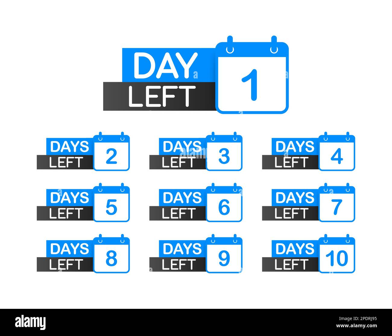 Countdown sign days left to go sale marketing badges hi-res stock ...