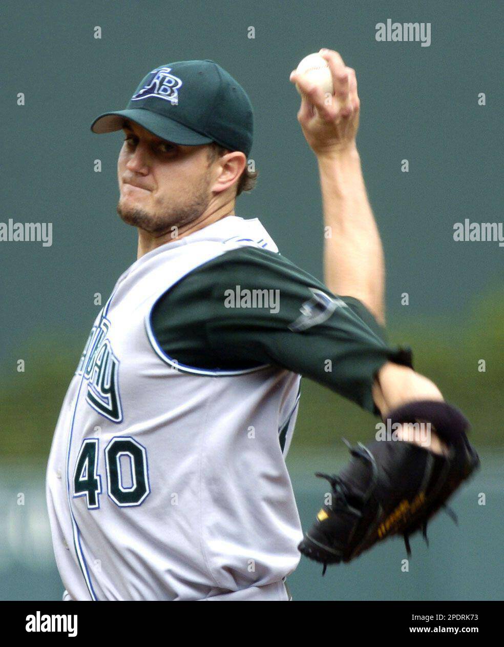 Tampa Bay starting pitcher Doug Waechter delivers during the first ...