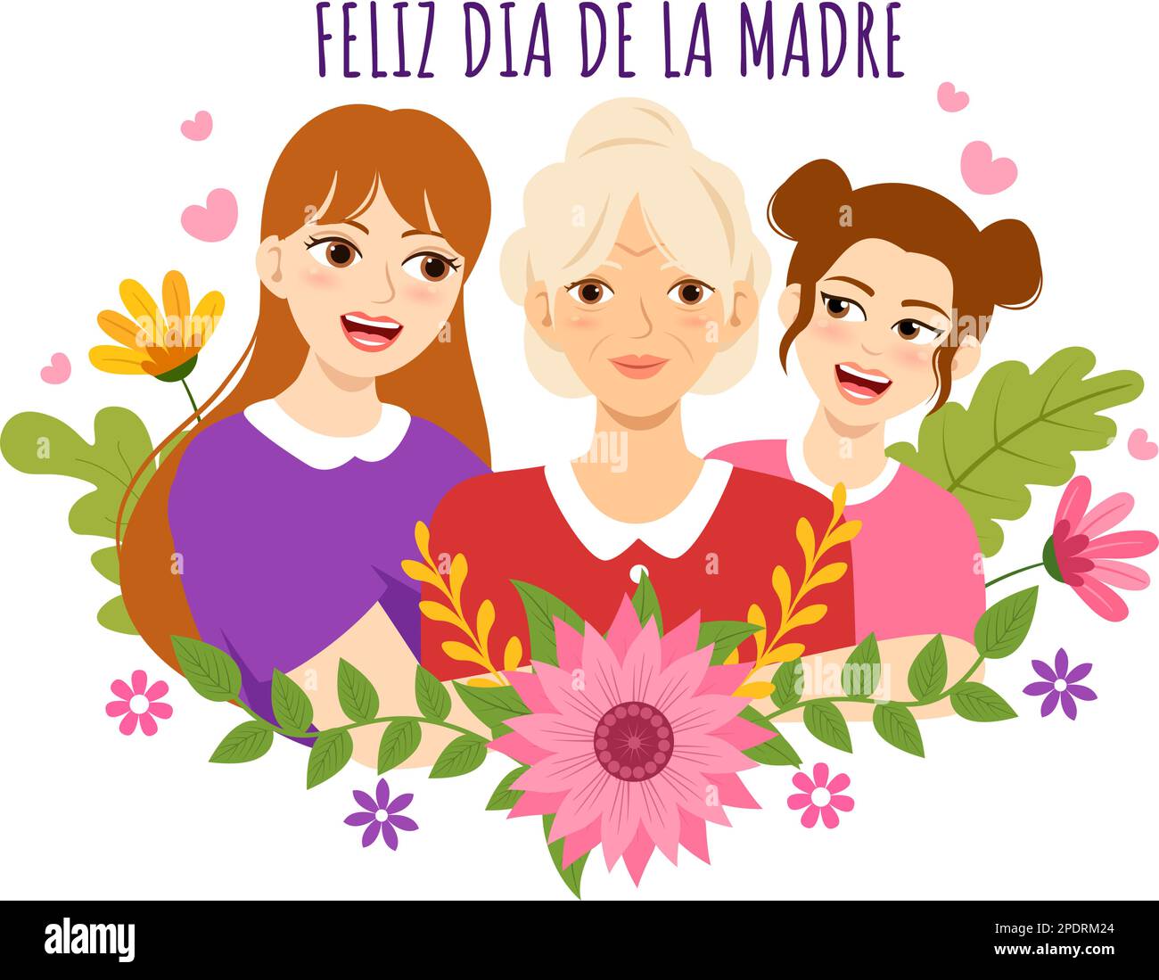 Feliz Día De La Madre Illustration with Celebrating Happy Mother Day ...