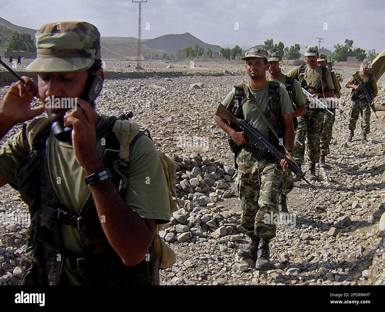 Pakistani army troops patrol in Miran Shah, the capital of Pakistani ...