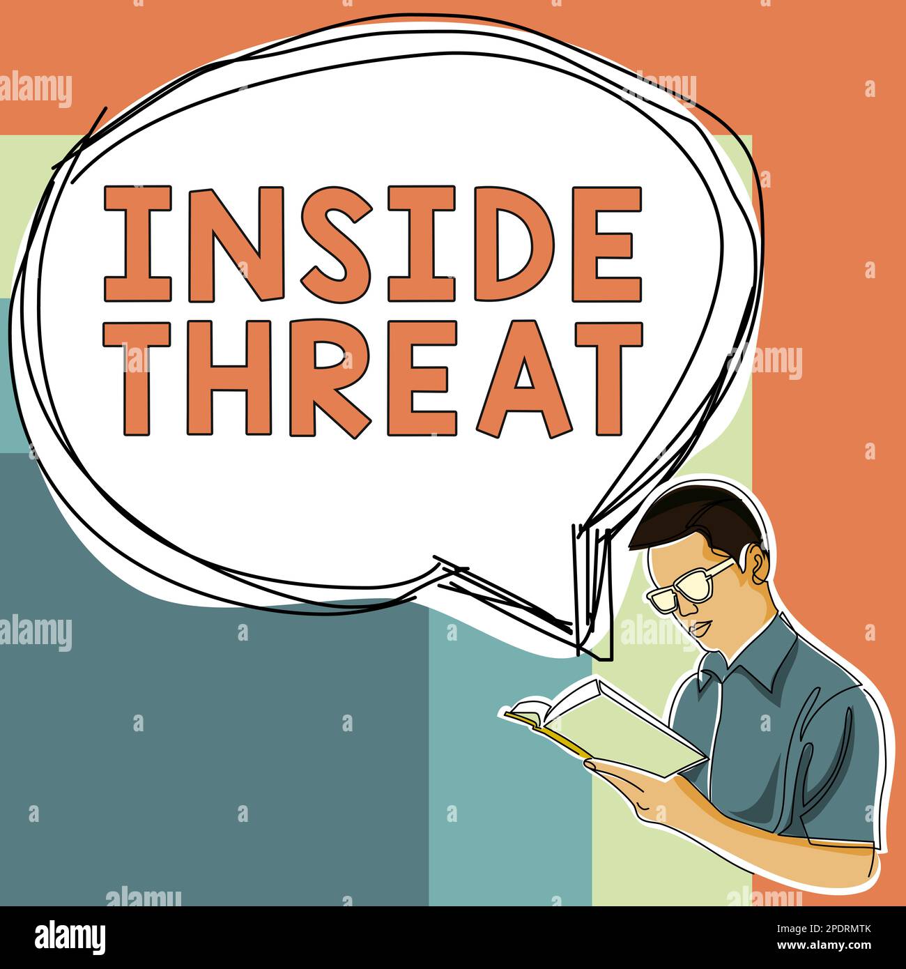 Hand writing sign Inside Threat. Word Written on Information that only ...