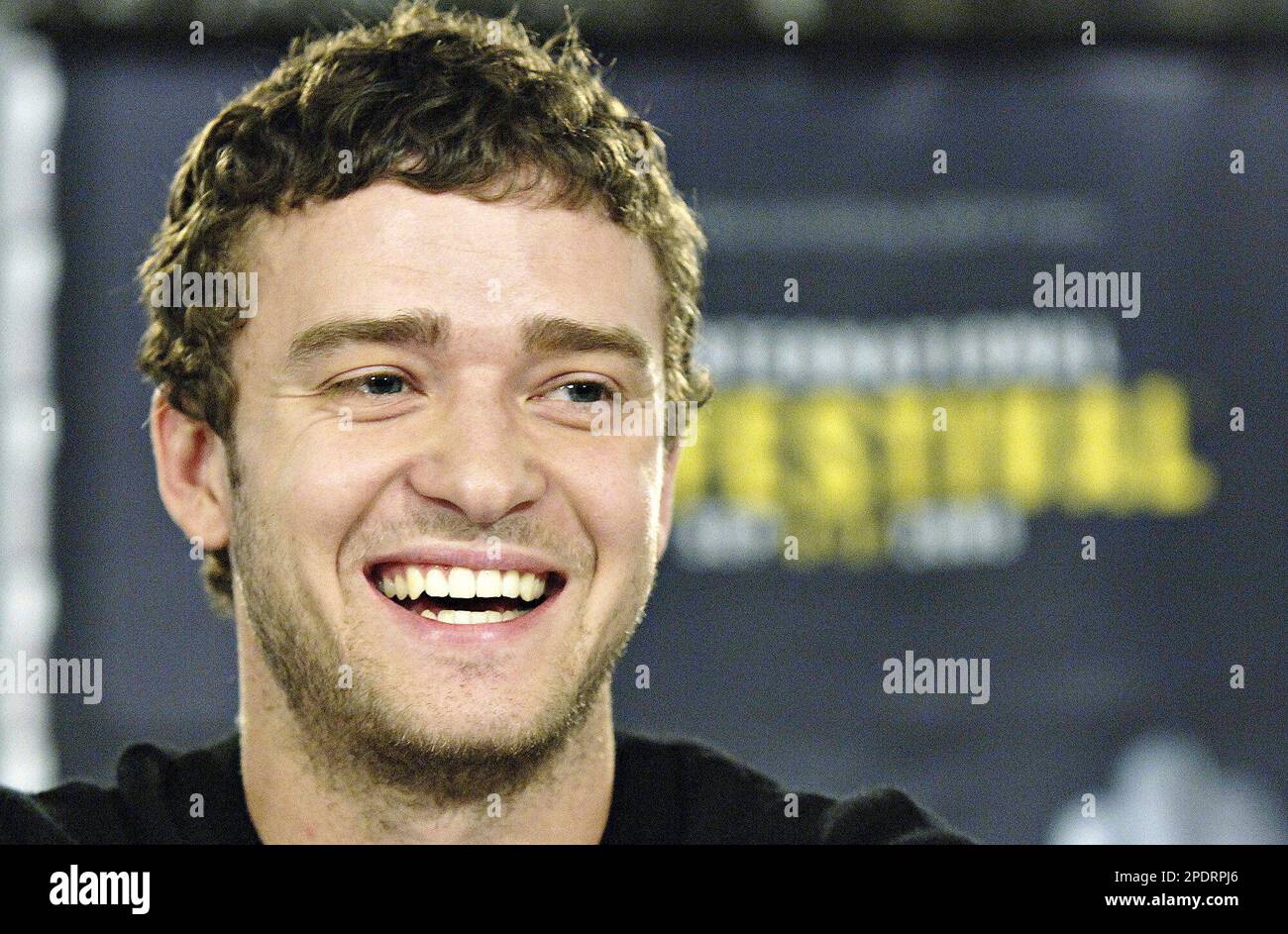 Actor/singer Justin Timberlake speaks during a press conference for the ...