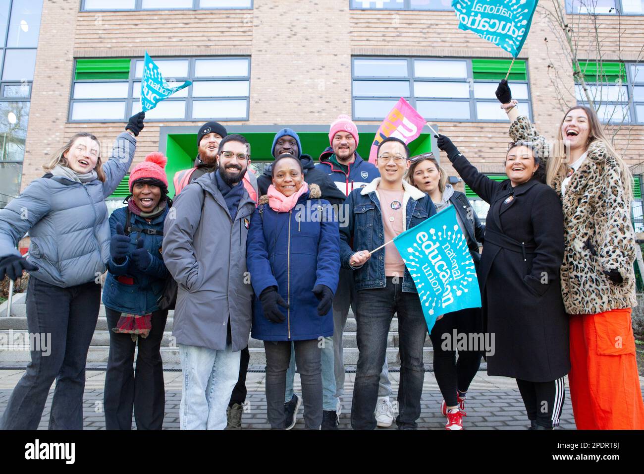 London, UK, 15 March 2023: Teachers from the National Education Union ...