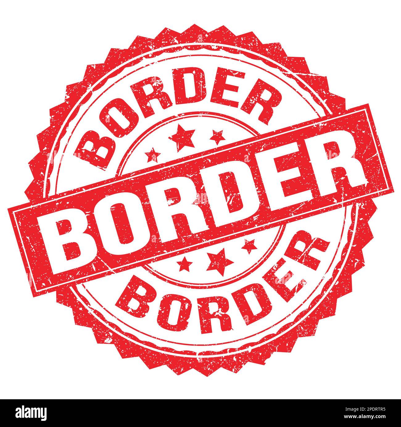 BORDER text written on red round stamp sign Stock Photo - Alamy