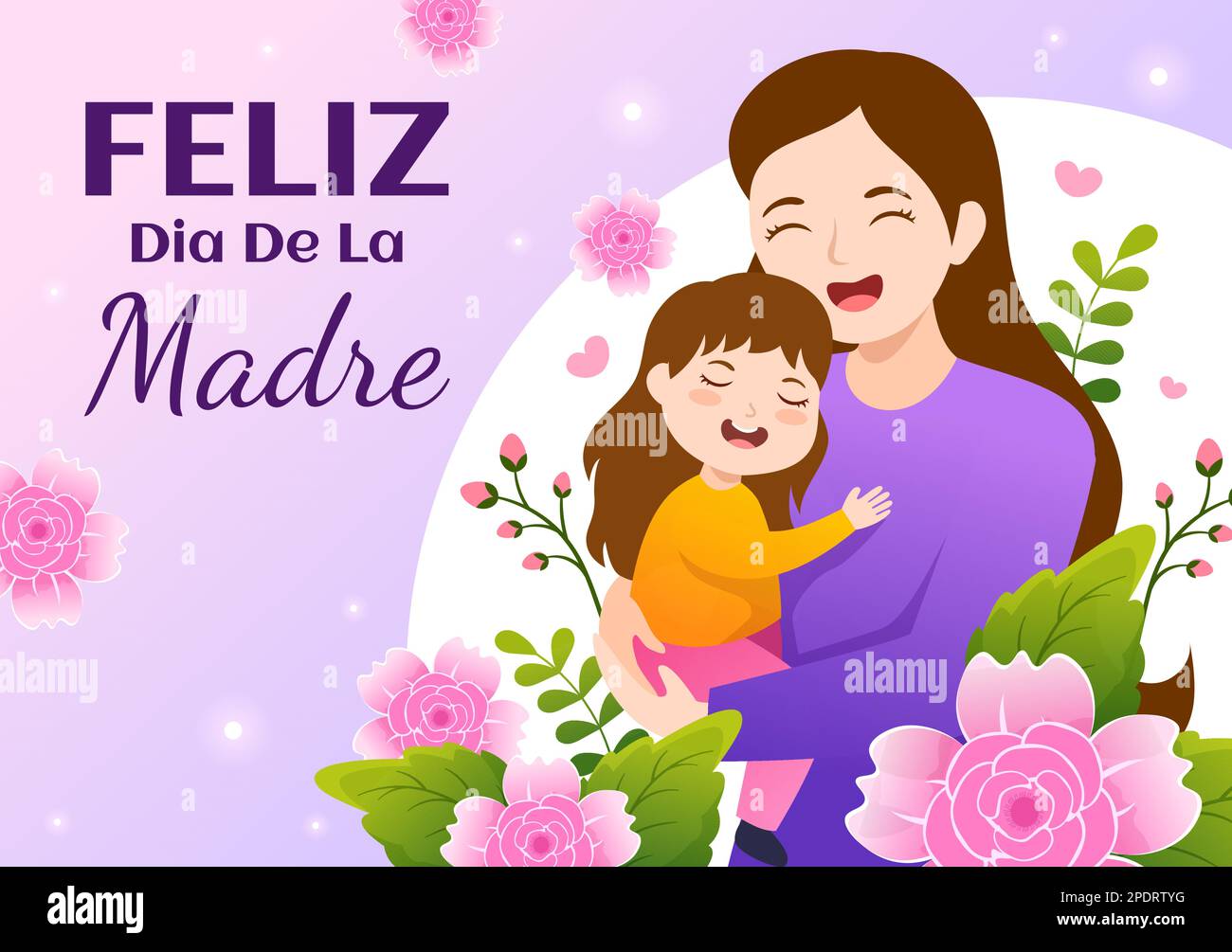 Feliz Día De La Madre Illustration with Celebrating Happy Mother Day ...